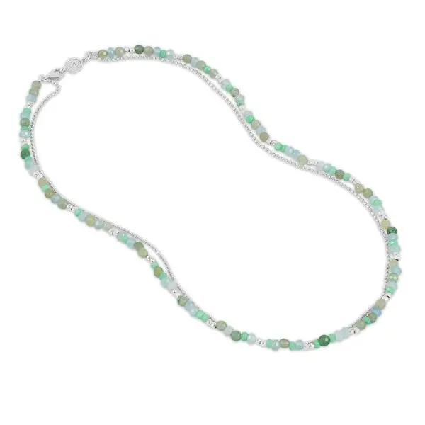 DOWER & HALL Mint Orissa Necklace - Gray/green
