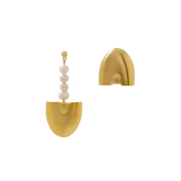 TAMI&TAMI Ten Sixty Four Studio Curvilinear Archives E Earrings - Gold