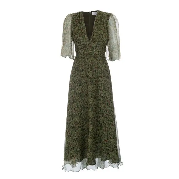 SOFIA TSERETELI Floral Silk Gown