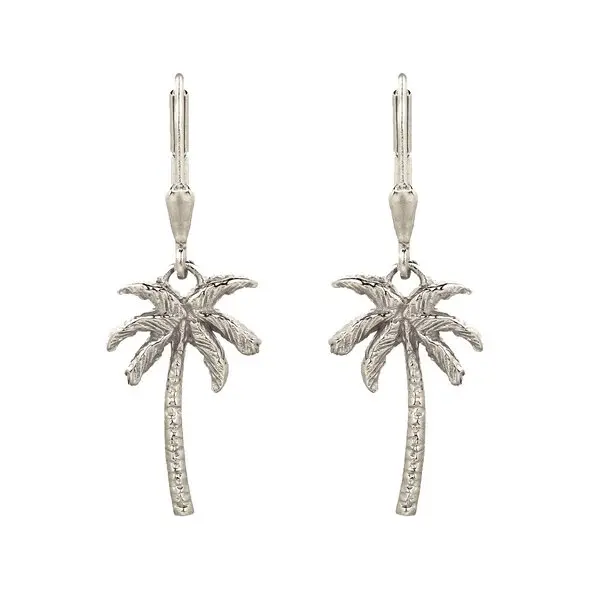 CHARLOTTE'S WEB JEWELLERY Oasis Palm Drop Earrings - Silver