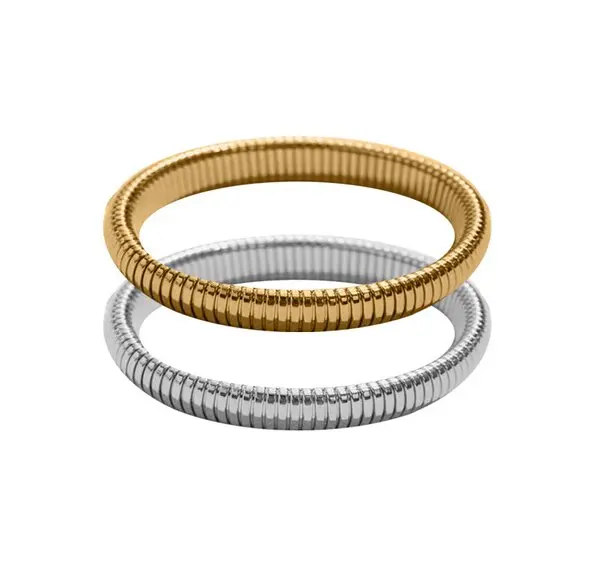 ADRIANA PAPPAS DESIGNS Twenty Mm Stretch Bangle - Silver