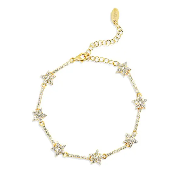 SHYMI Pave Star Tennis Bracelet - Gold