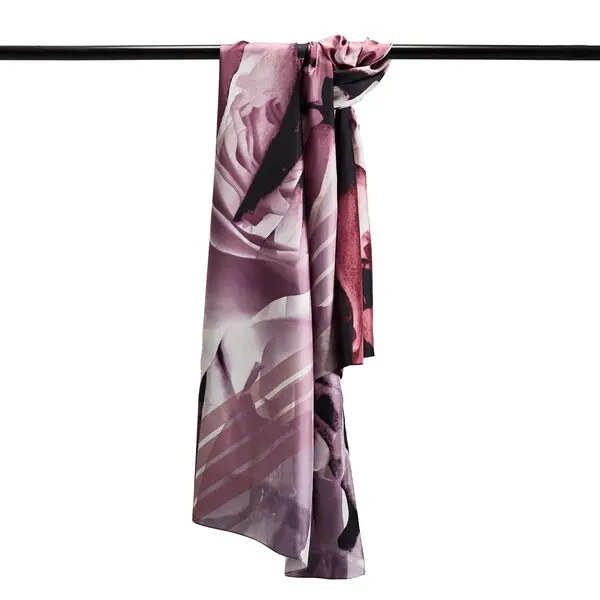 ESSENTY-PARIS Breath Of Inspiration Design French Twill Silk Scarf - Pink