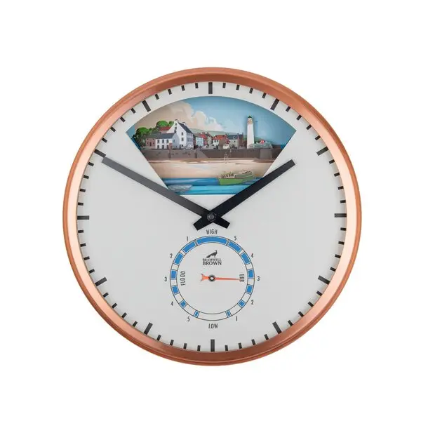 BRAMWELL BROWN CLOCKS Tide Clock Copper Plated - Rose Gold
