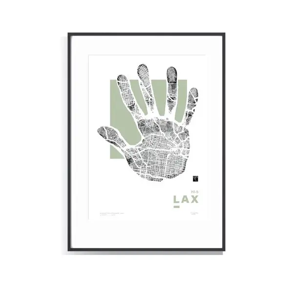 Curiosity Snug Hi-five Series Lax Sage Los Angeles Limited Edition Print - Green