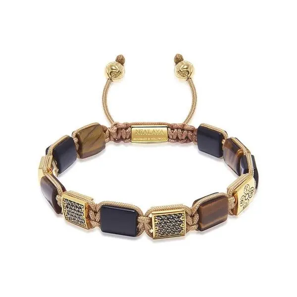 NIALAYA JEWELRY Dorje Flatbead Bracelet - Gold