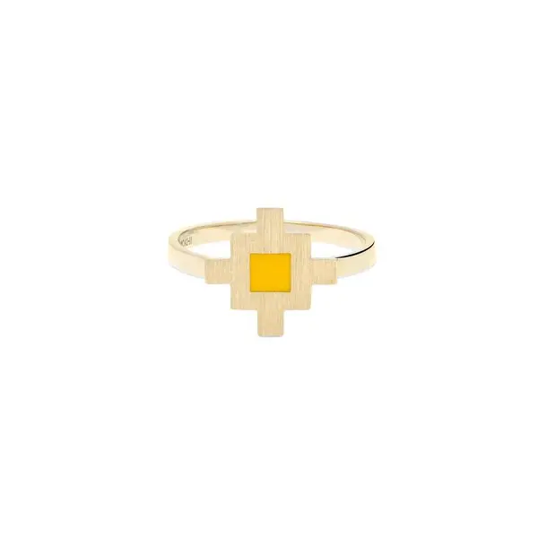 SHEIDA FARROKHI Minimal Flower Ring - Gold/yellow