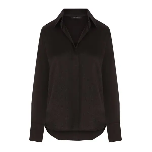 THE SUMMER EDIT Ava Hammered Silk Shirt