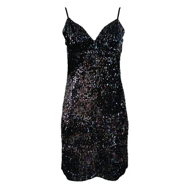 LALIPOP DESIGN Sequined Velvet Mini Dress