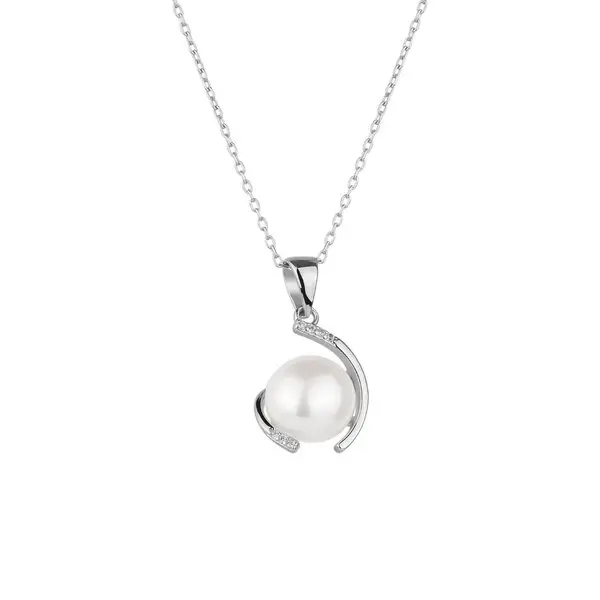 SPERO LONDON Sterling Whimsy Swirl Pearl Necklace - Silver