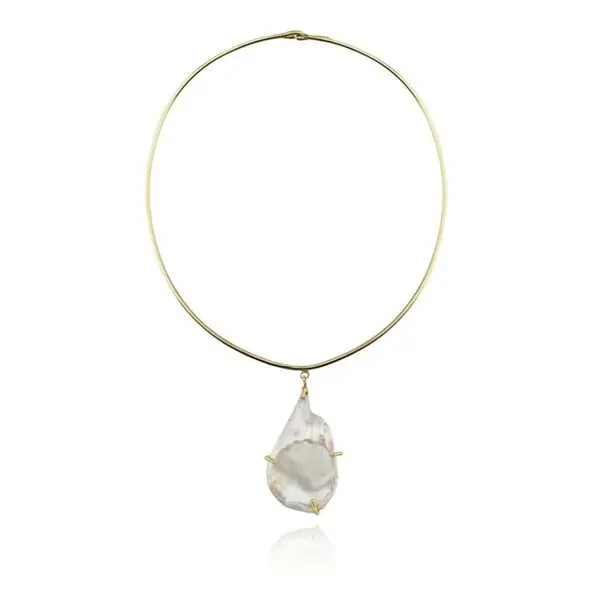 LINYA JEWELLERY Baroque Pearl Necklace - Gold