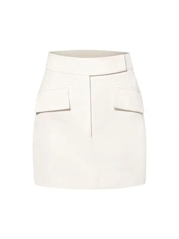 TIA DORRAINE Classic Chic Mini Skirt - White