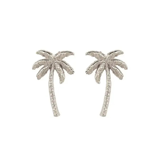 CHARLOTTE'S WEB JEWELLERY Oasis Palm Stud Earrings - Silver