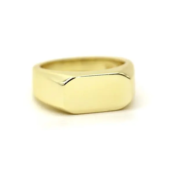 VICSTONENYC FINE JEWELRY Signet Ring In Vermeil Sterling Silver - Gold