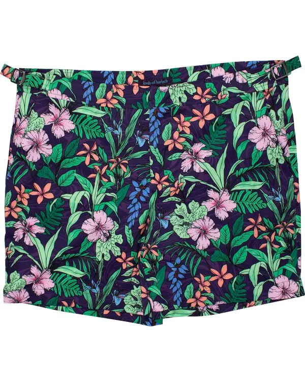LORDS OF HARLECH Pool Floral Swim Shorts - Purple