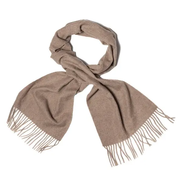 BEL CASHMERE Cashmere Scarf With Fringes Organic - Brown