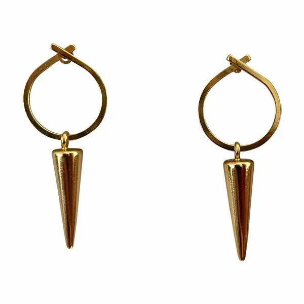 IN CAUDA VENENUM Samsara Spike Earrings - Gold
