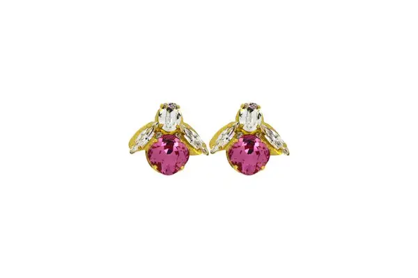 VICKISARGE Baby Bee Stud Earrings - Pink