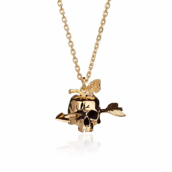 KASUN LONDON Forbidden Apple Necklace - Gold