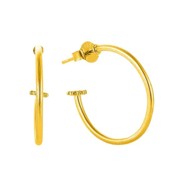 PINNOLE Plated Hoop Earrings - Gold