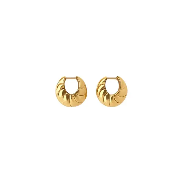 GUTTA DESIGN Bombé Hoop Earrings - Gold