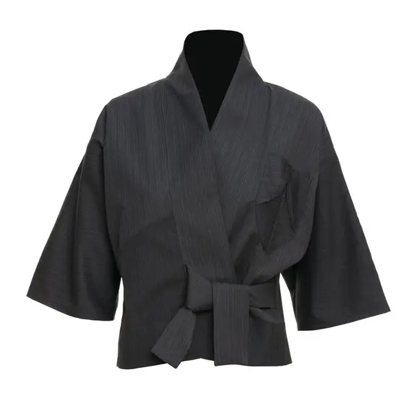 MOE Striped Wool Vest Jacket With Pockets