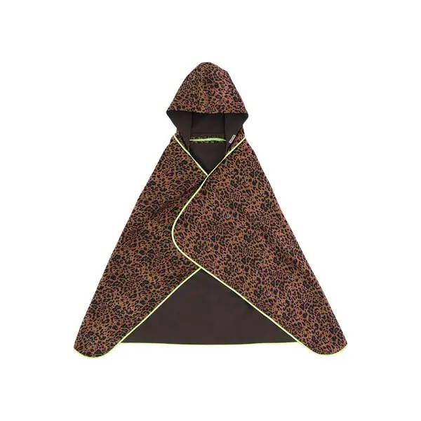 KAPTURE Leopard Printed Foldable Three-in-one Blanket - Brown
