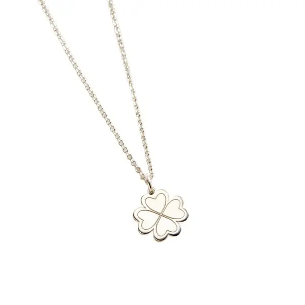 POSH TOTTY DESIGNS Sterling Four Leaf Clover Charm Necklace - Silver