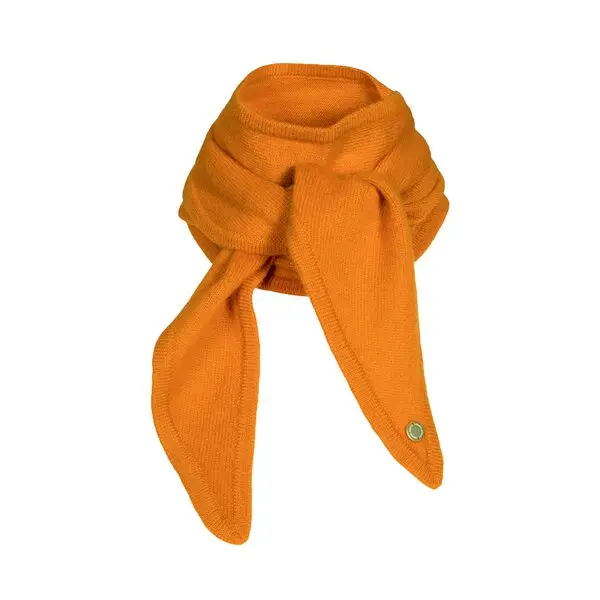 TIRILLM Ayla Small Neck Scarf In Soft Pure Cashmere, Burnt - Orange