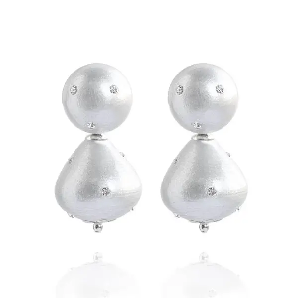 SAULE LABEL Nina Drop Earrings - Silver