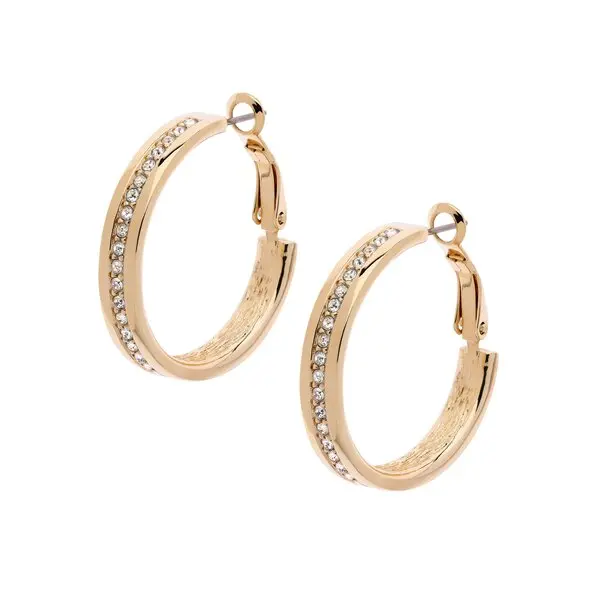 EMMA HOLLAND JEWELLERY Crystal Hoop Earrings - Gold