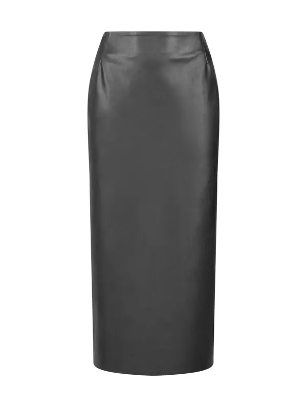 HELENE GALWAS Jaika Vegan Leather Maxi Skirt