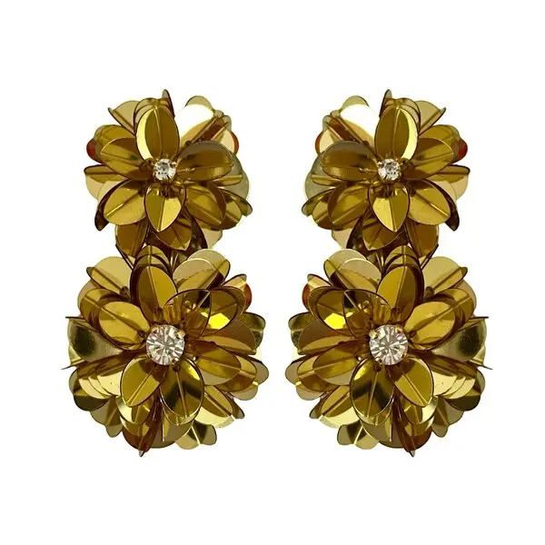 PINAR OZEVLAT Blossom Drop Earrings - Gold