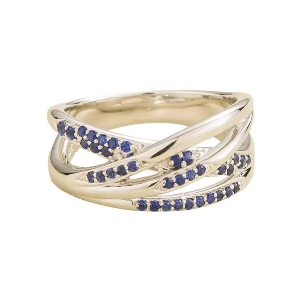 JUVETTI  White Gold Sapphire Ring - White/silver/blue