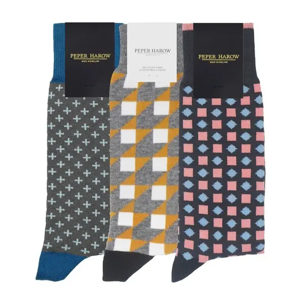 PEPER HAROW - MADE IN ENGLAND Socks Bundle - Grey