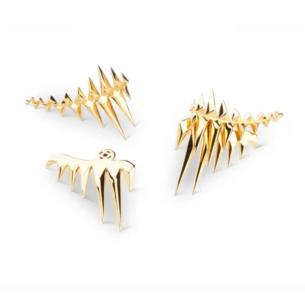 KASUN LONDON Black Sea Glacier Earrings - Silver