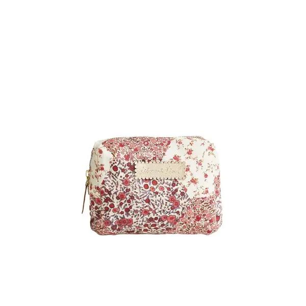 LILY AND LIONEL Aster Patchwork Makeup Bag - Pink