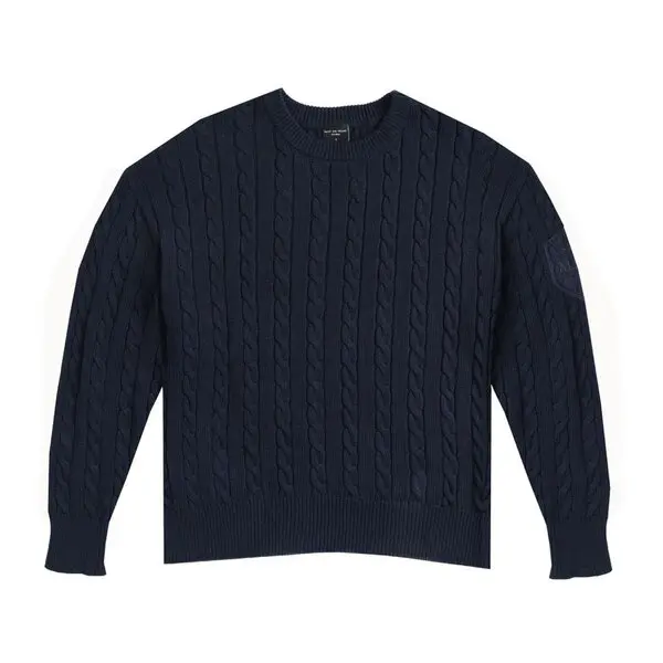 RAVE ON TREND Cable Knit Cotton Sweater