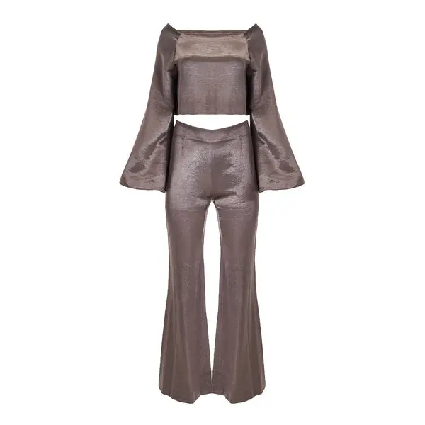 LITA COUTURE Wide Leg Viscose Trousers