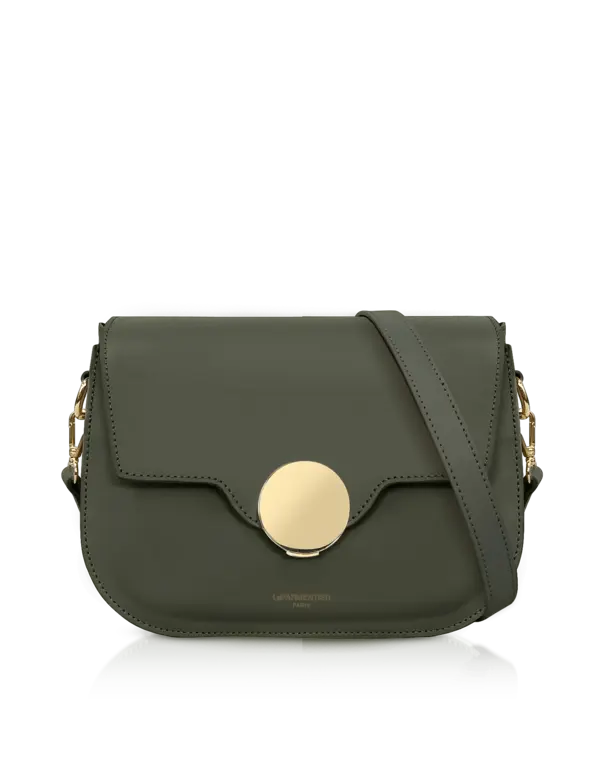 LE PARMENTIER San Pedro Leather Shoulder Bag - Green