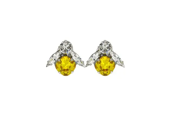 VICKISARGE The Big Bee Clip-on Earrings - Yellow