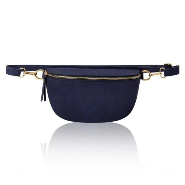 BETSY & FLOSS Rivoli Suede Crossbody And Waist Bag - Blue
