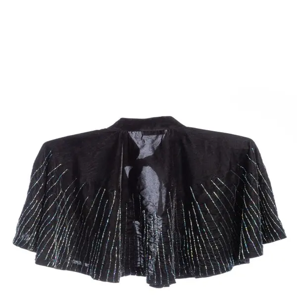 Saachi Velvet Sequin Capelet - Black