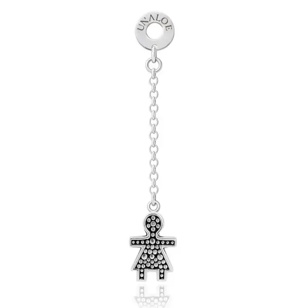 UNALOE Sterling Pavé Effect Stud And Chain Drop Earrings - Silver