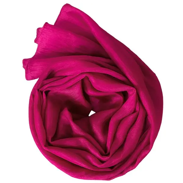 SILK AND BEARS Handwoven Mulberry Silk Scarf- Deep Fuchsia- Lightweight & Sheer - Purple