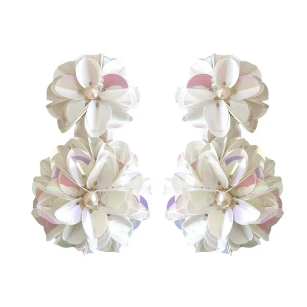 PINAR OZEVLAT Blossom Drop Earrings - Yellow