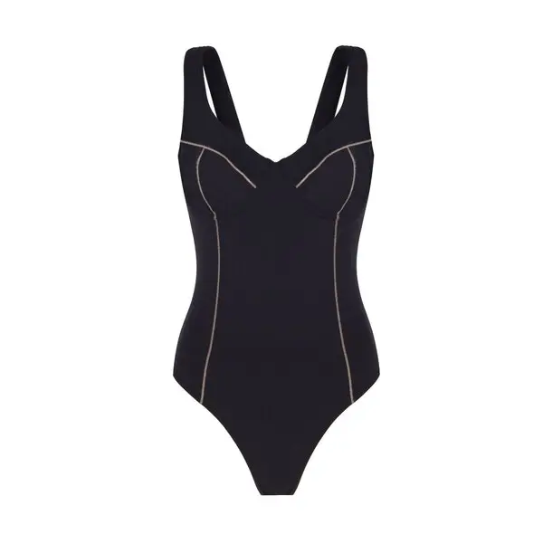 YORSTRULY Eyes On Body Underwire Bodysuit - Black