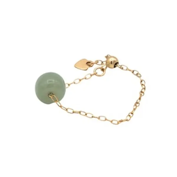 SEREE Libra 14k Gold-filled Jade Ring - Gold/green