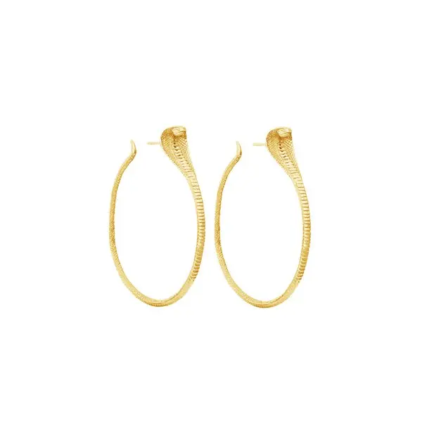 Zoë & Morgan Snake Hoop Earrings - Gold
