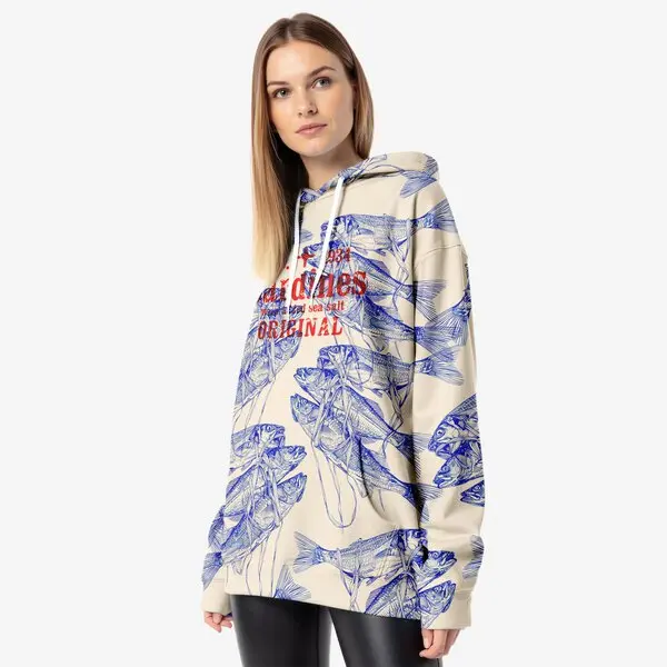 ALOHA FROM DEER Neutrals / Sardines Oversize Hoodie